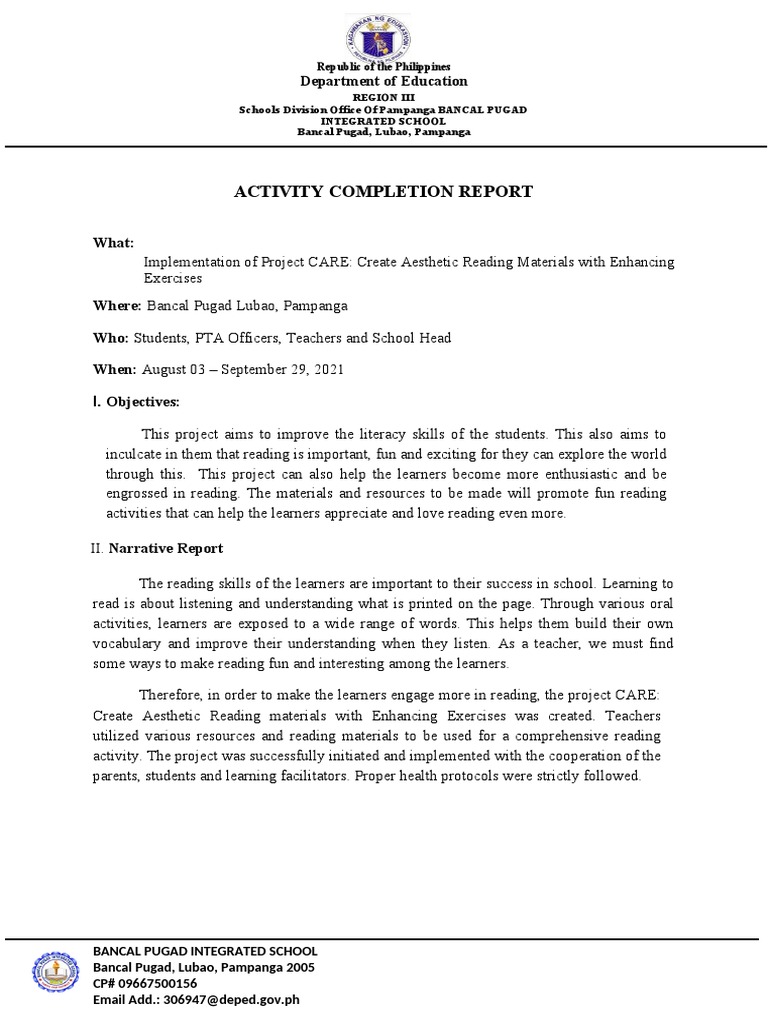 PROJECT CARE ACR Final | PDF | Learning | Cognitive Science