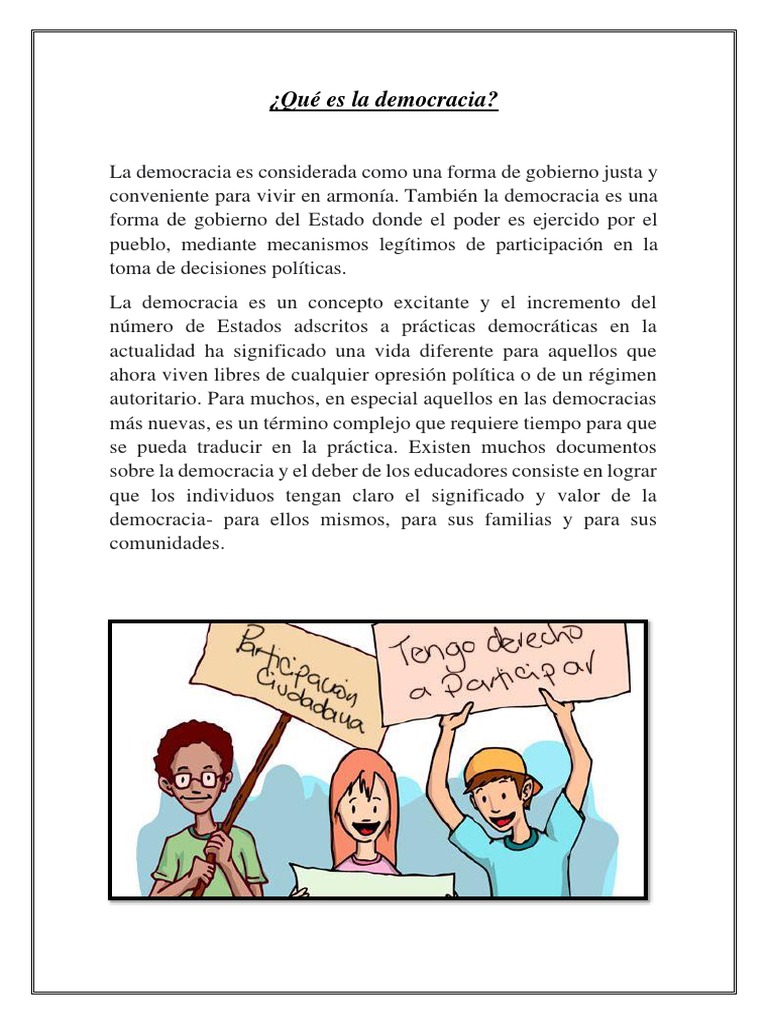 Qué Es La Democracia | PDF