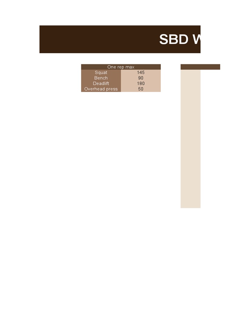 SBD Workout | PDF | Athletic Sports | Hobbies