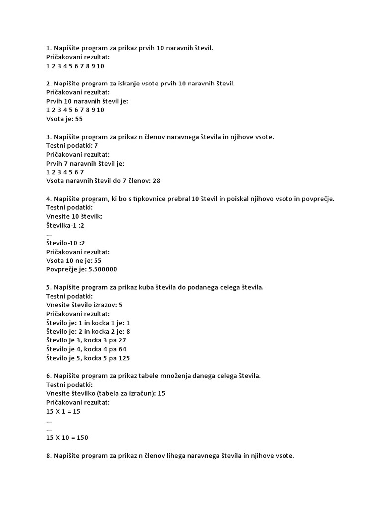 Naloge Loop Flowch | PDF