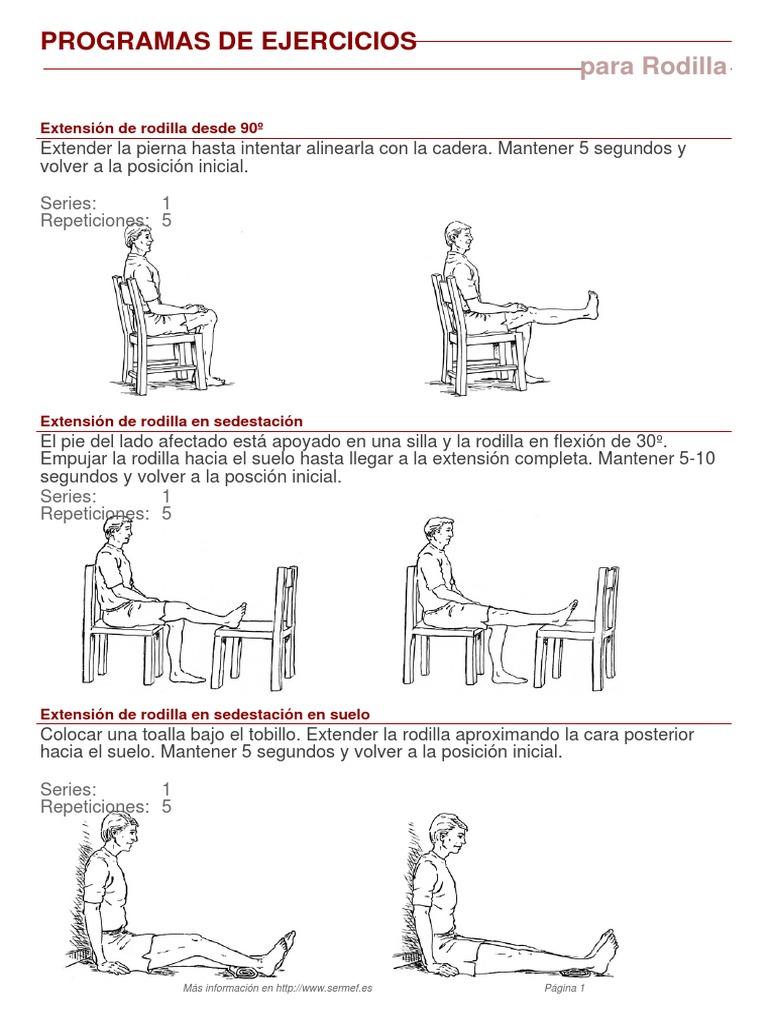 Ejercicios Efectivos para la Rodilla | PDF