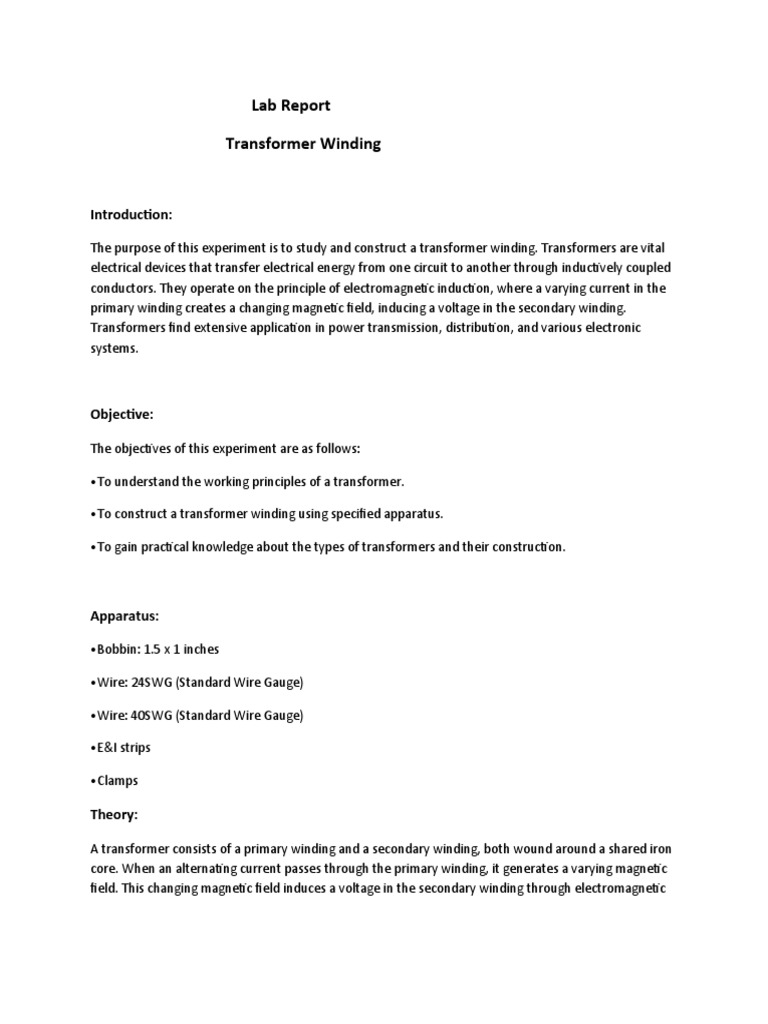 Lab Report 7 | PDF | Transformer | Electromagnetic Induction