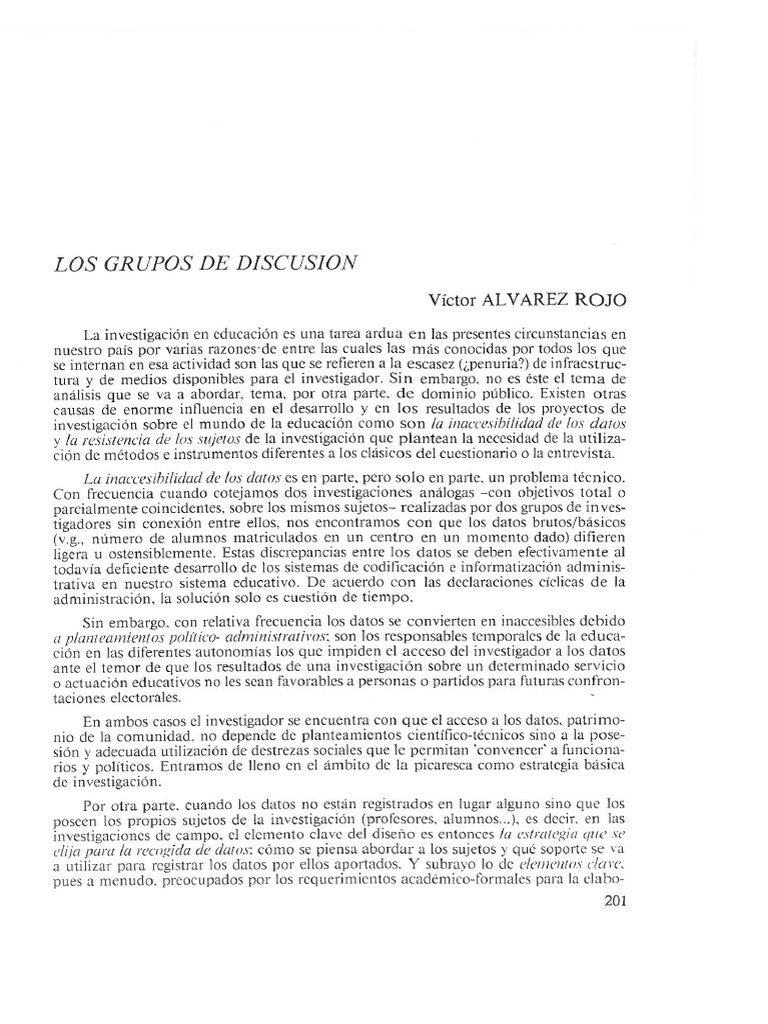 Los Grupos de Discusión | PDF