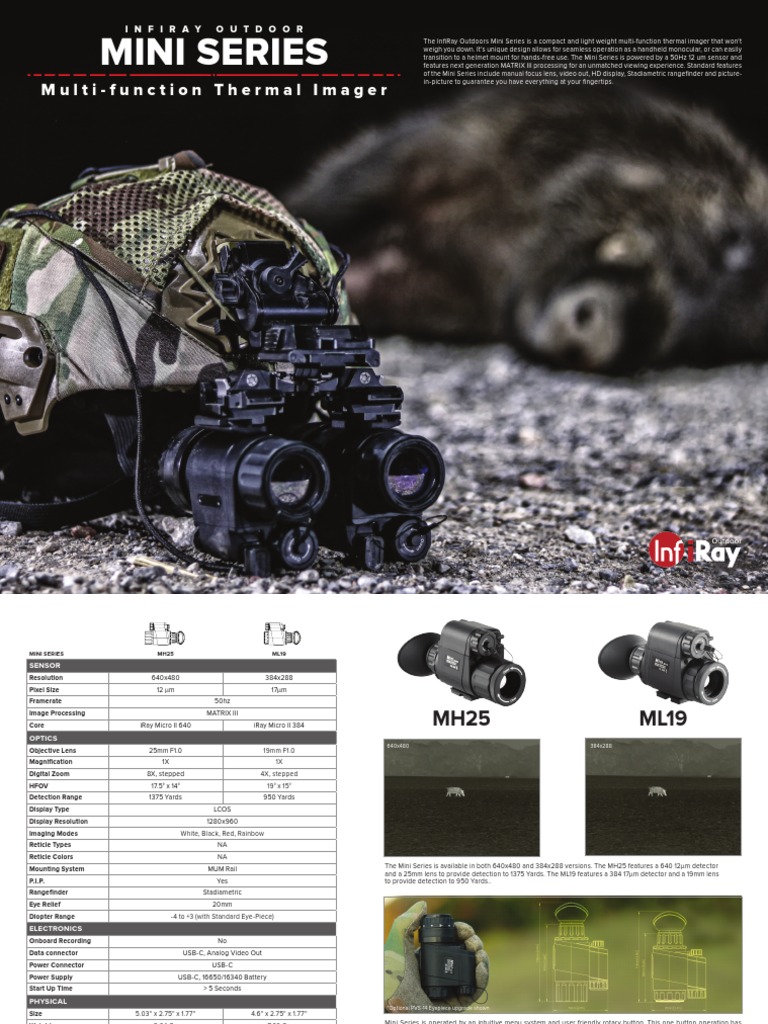 INFIRAY OUTOOR MINI Datasheet | PDF