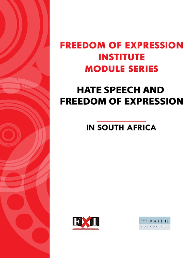 Hate Speech and Freedom of Expression in SA | PDF | Freedom Of Speech ...