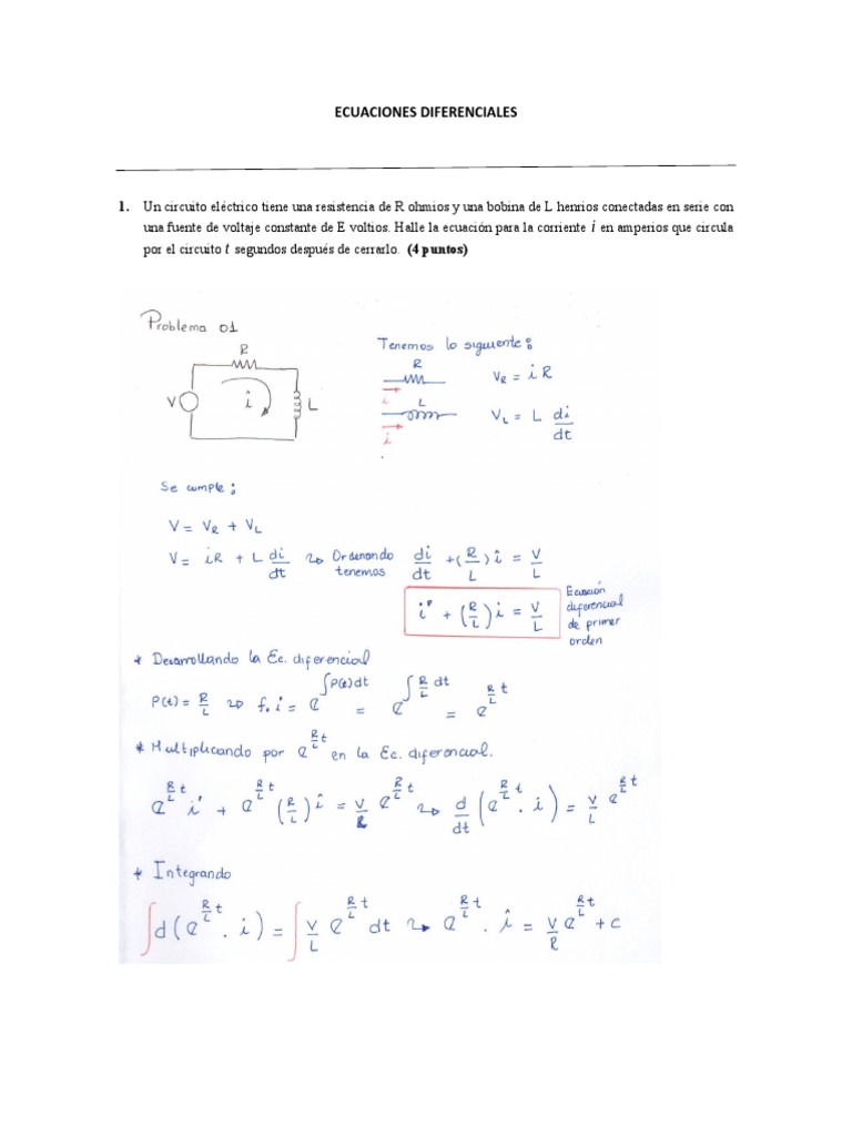 Pa01 Ecuaciones Diferenciales | PDF