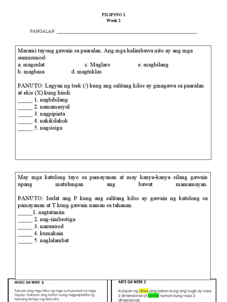 Week 2 Activities Final | PDF