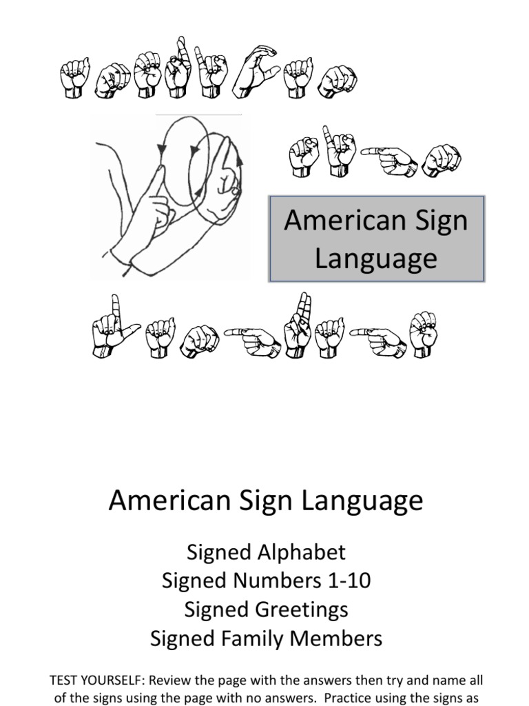Book - American Sign Language | PDF