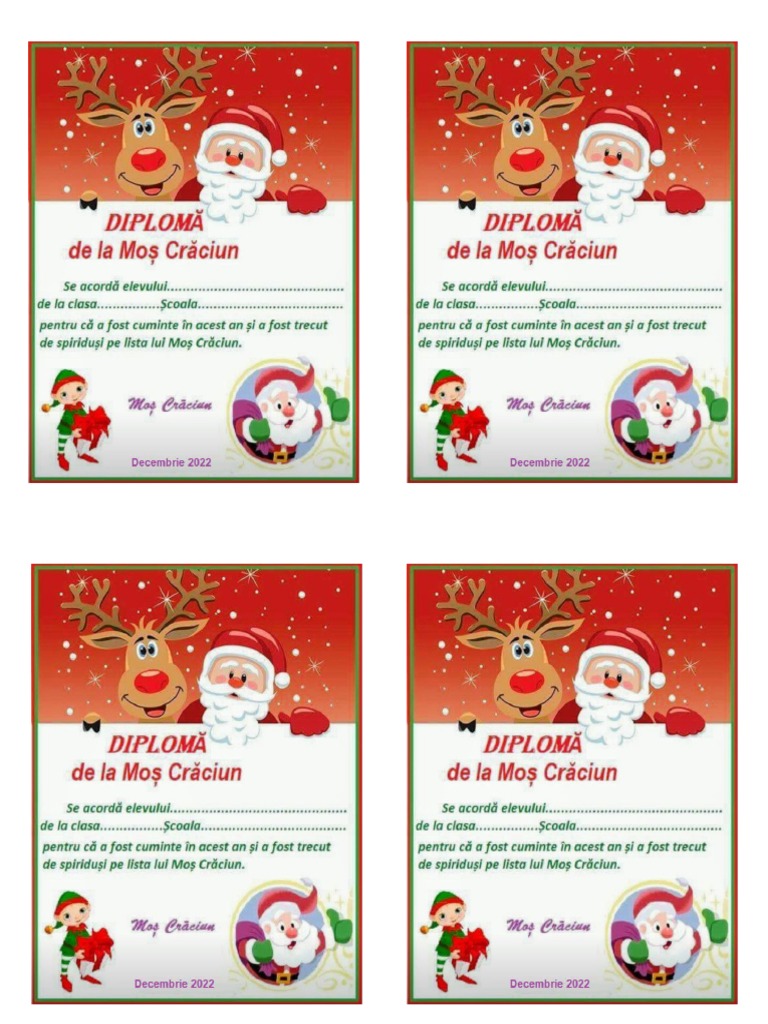 Diploma Mos Craciun | PDF