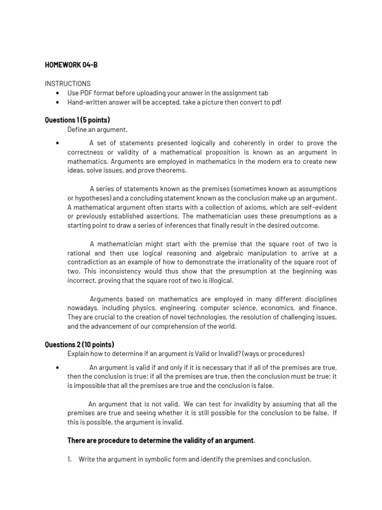 MMW HW04B | PDF | Argument | Theorem