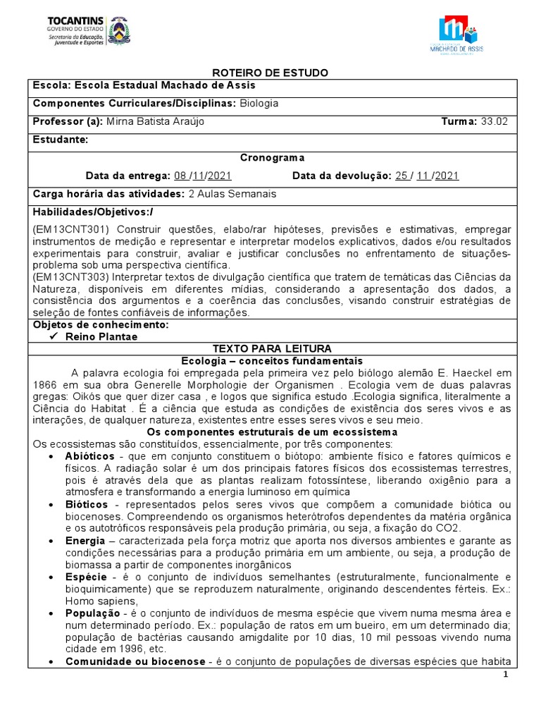 Modelo Roteiro de Estudos 33.02 7 | PDF