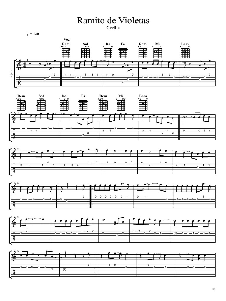 Un Ramito de Violetas-Cecilia | PDF