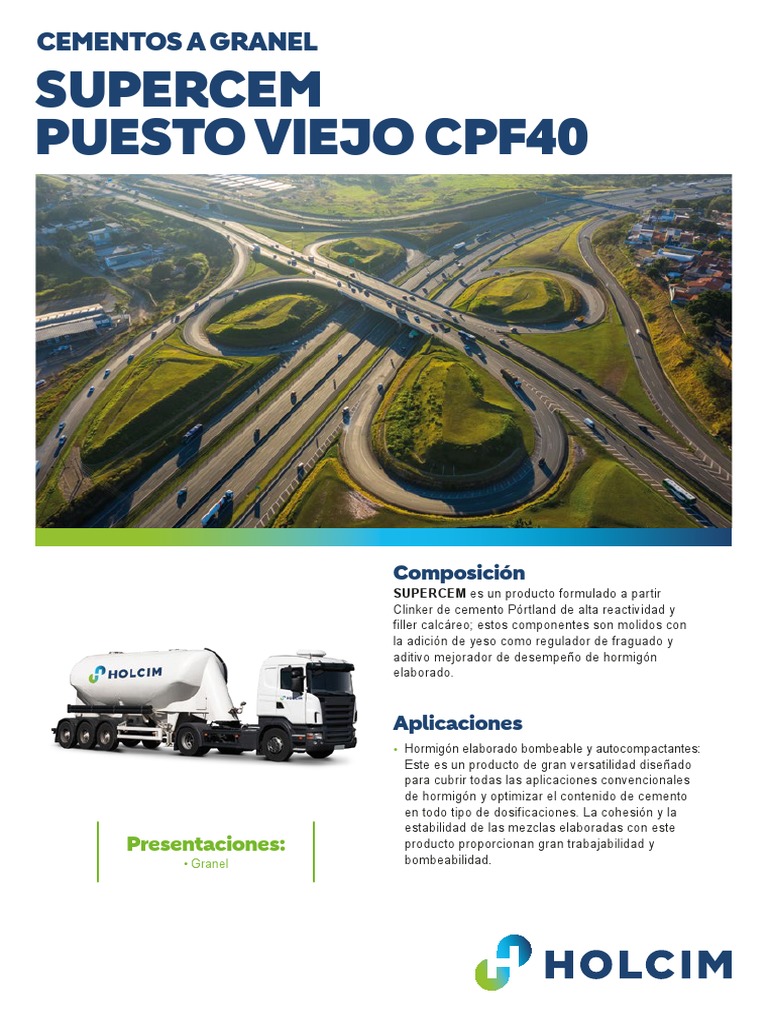 Folleto Supercem-Puestoviejo | PDF | Hormigón | Cemento