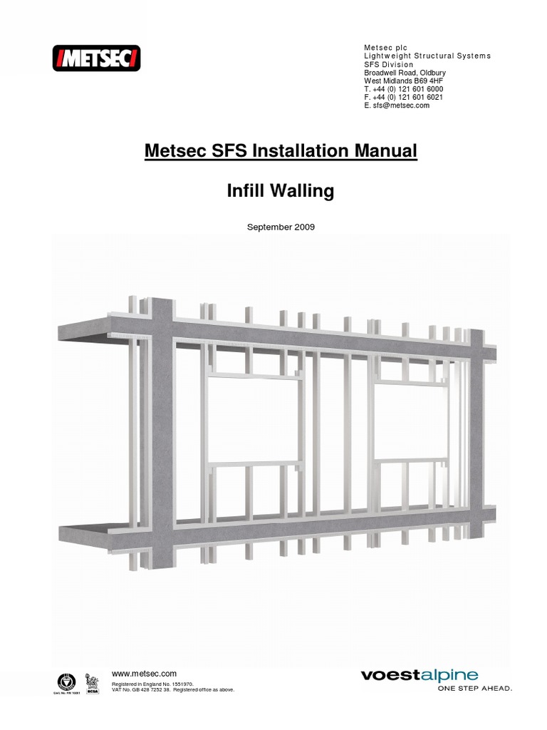 Metsec_SFS_Operations_Installation | PDF | Framing (Construction) | Wall