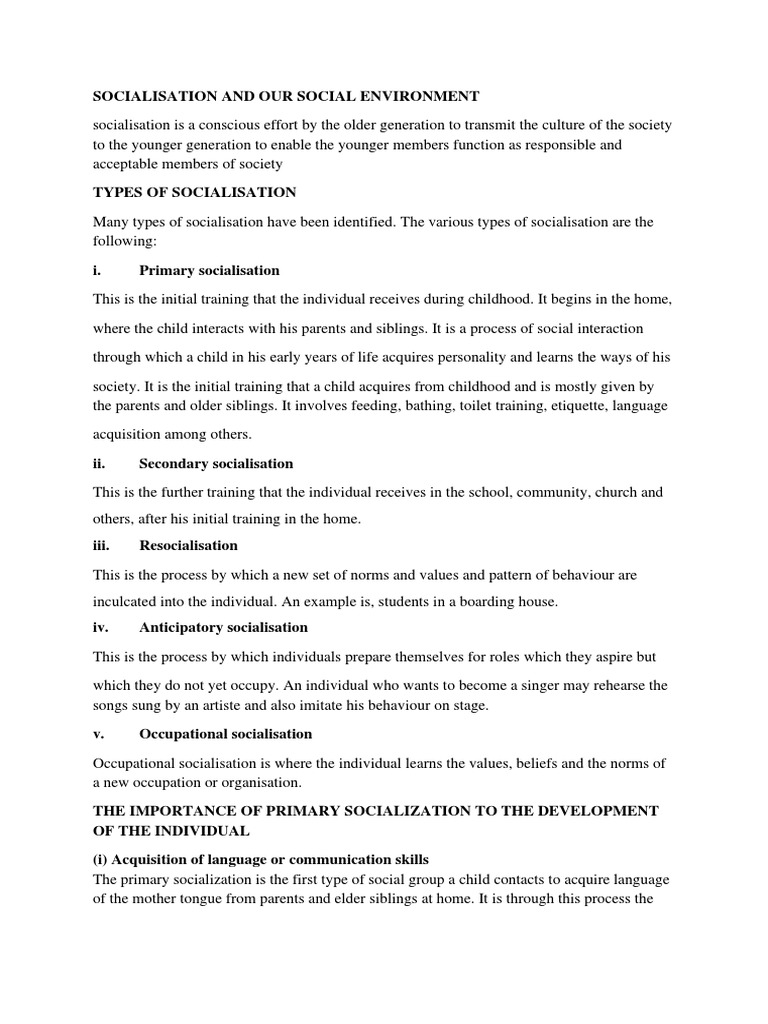 Socialisation | PDF | Socialization | Schools