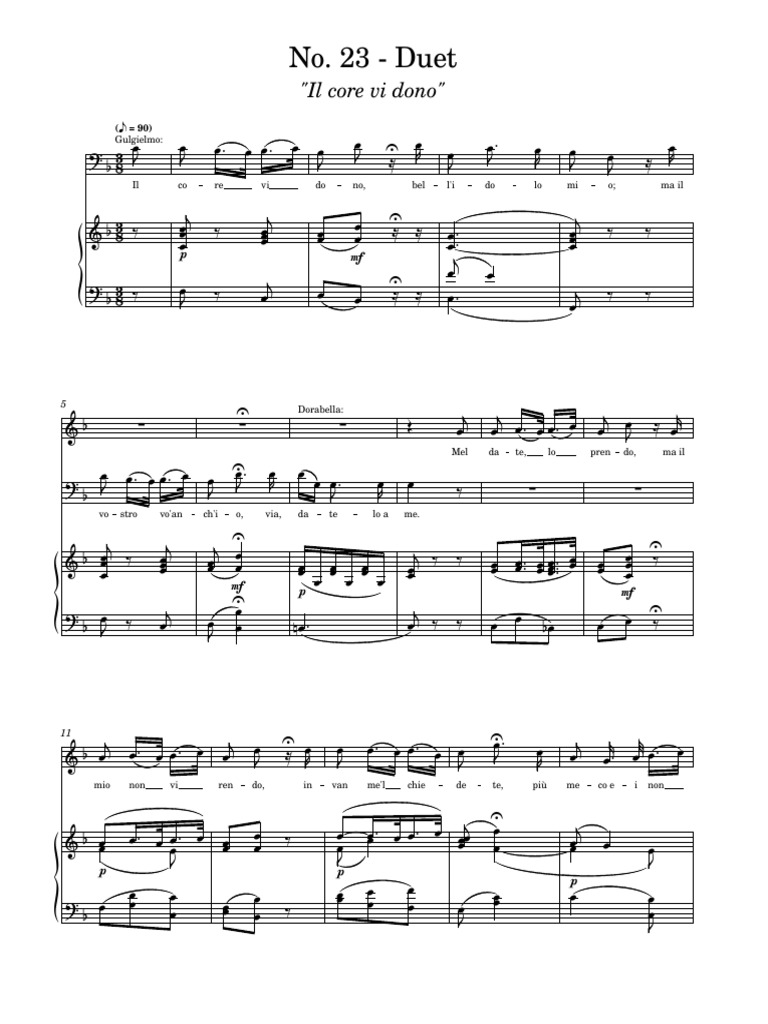 Cos_fan_Tutte_Act_II_No._23_-_Duet_Il_core_vi_dono (1) | PDF