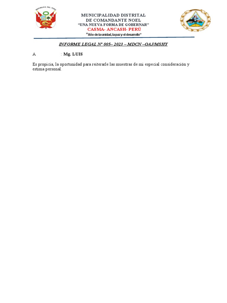 Informe Legal MDCN 2023 - Gobernanza | PDF