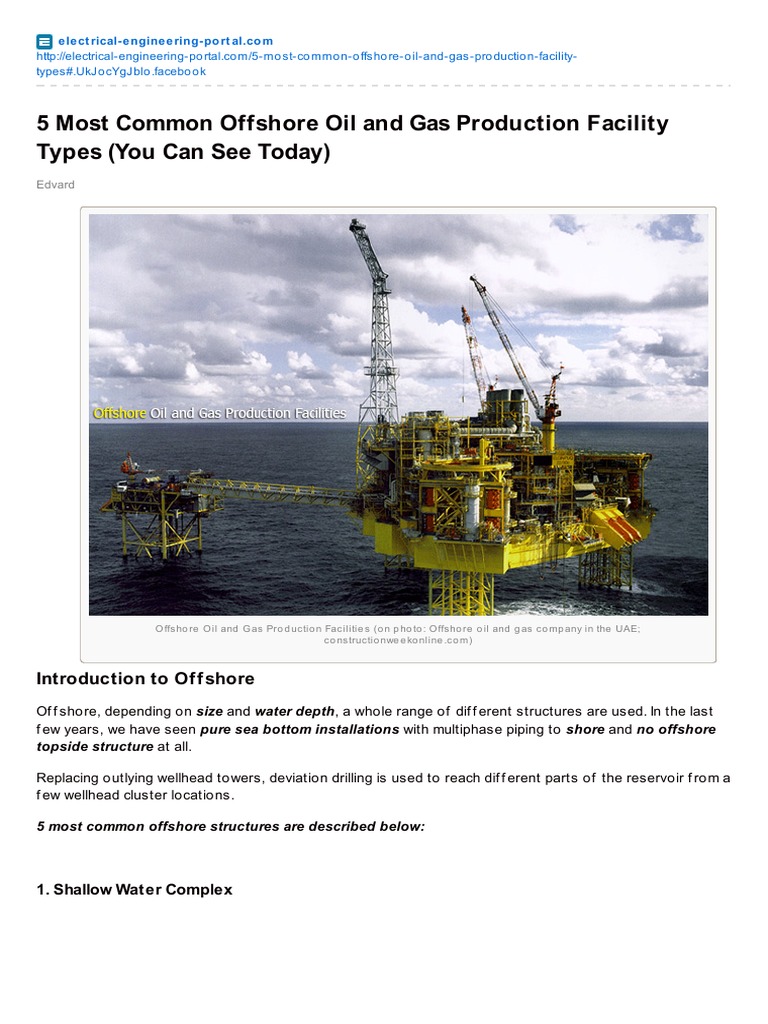 5 Most Common Offshore Oil and Gas Production Facility Types You Can ...