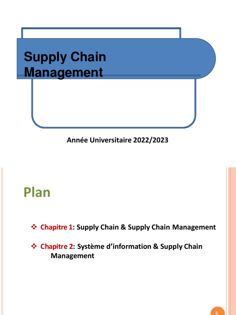 Chap 1 SCM | PDF | Logistique | Business