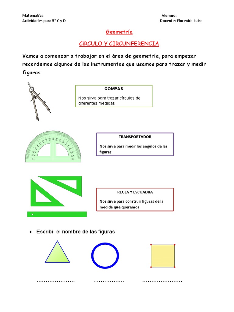 Geometría Circulo y Circunferencia | PDF | Geometría | Circulo