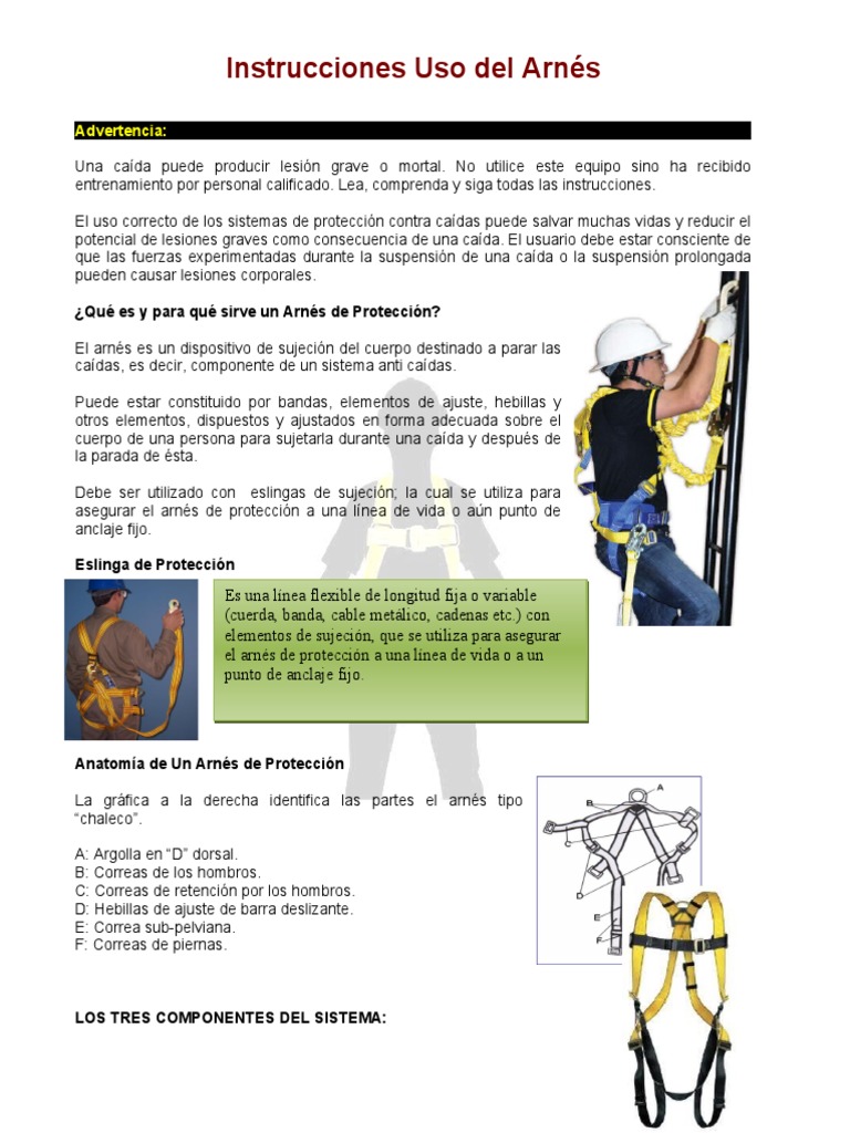 Instructivo-de-Uso-del-Arnes Appsu 2023 | PDF | Cuerda | Bienes ...