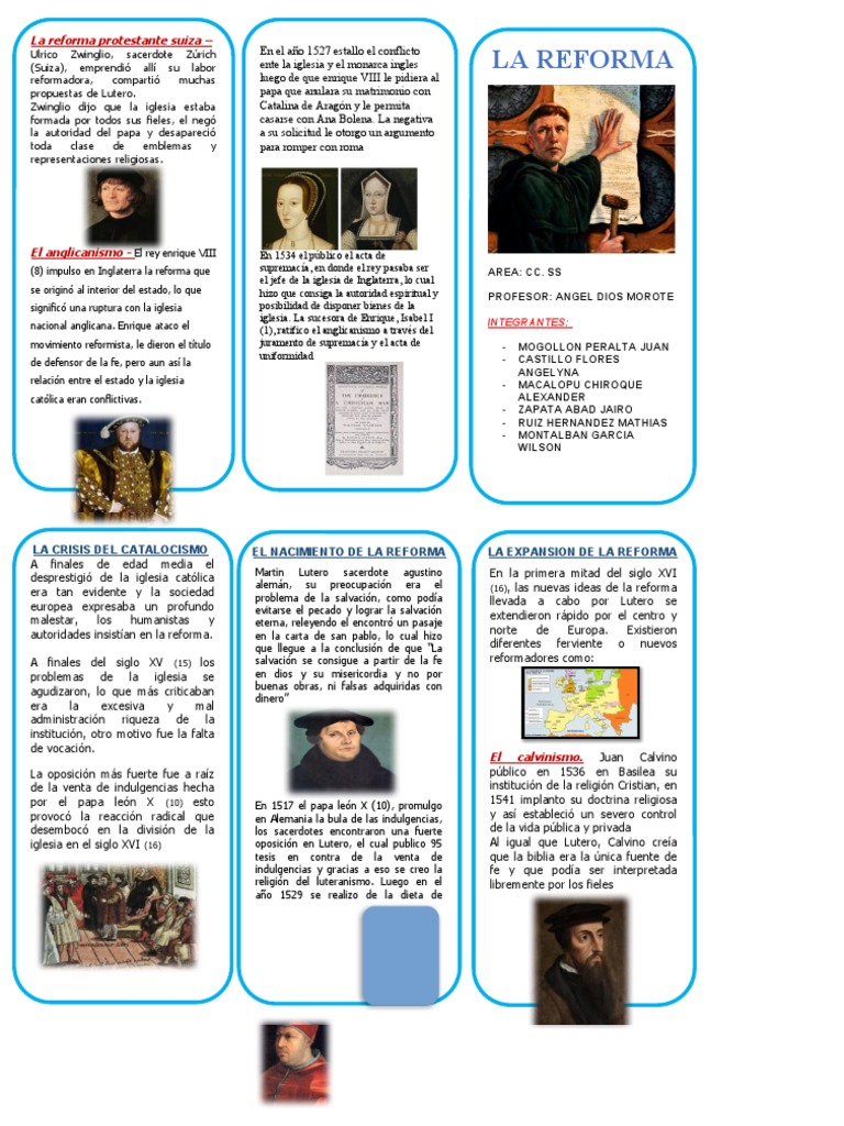 Triptico CC - SS Finalizado | PDF | Iglesia Católica | Martin Luther