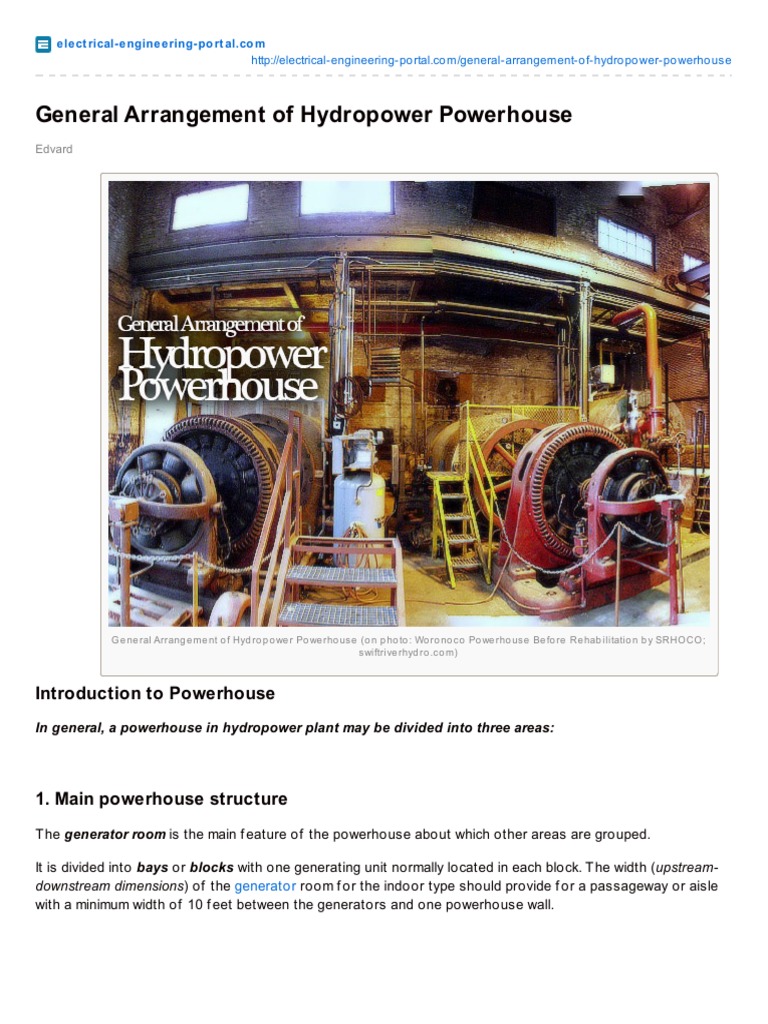 General Arrangement of Hydropower Powerhouse | PDF