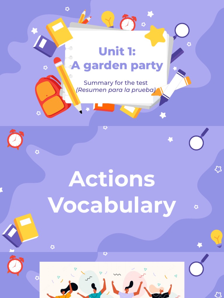 Unit 1 - A Garden Party - Summary For The Test | PDF