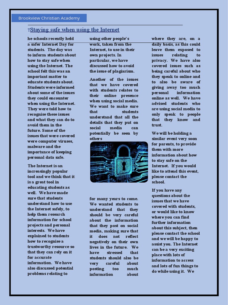 School News Article | PDF