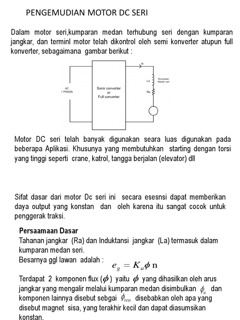 Motor DC Seri untuk Aplikasi Traksi | PDF | Sains & Matematika