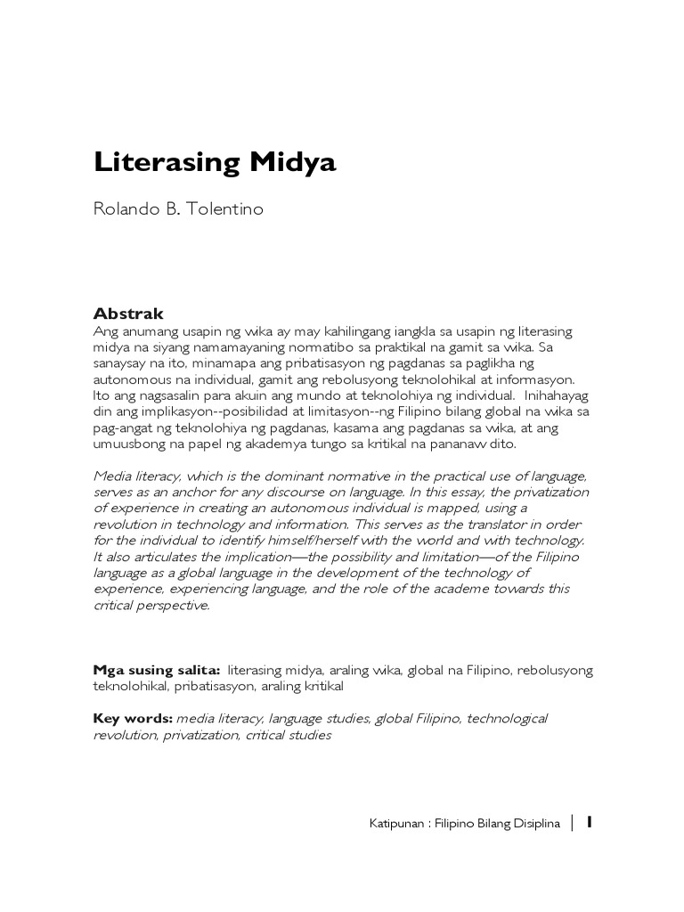 Literasing Midya | PDF