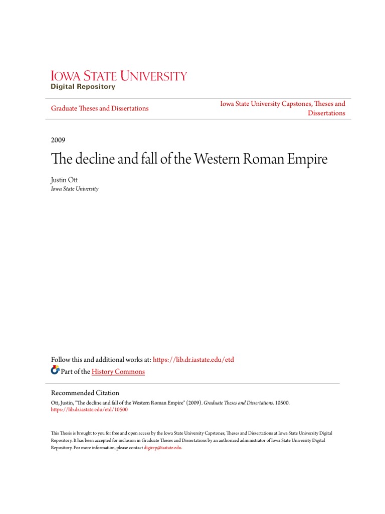 The Decline and Fall of The Western Roman Empire Author Justin Ott ...