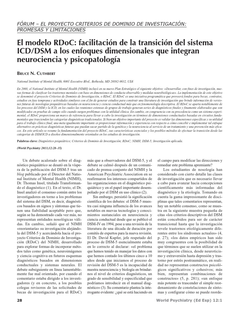 1.5.1. El Modelo Rdoc - Facilitación de La Transición Del Sistema Icd ...