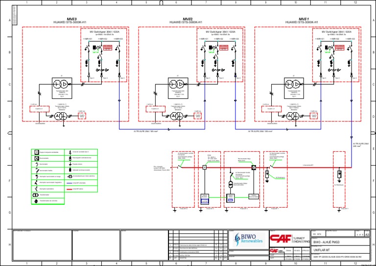 Anexo 13 - ESR-TP-22005-ALHUE-GSS-PV-DRW-0006-04.RD - Unifilar MT | PDF