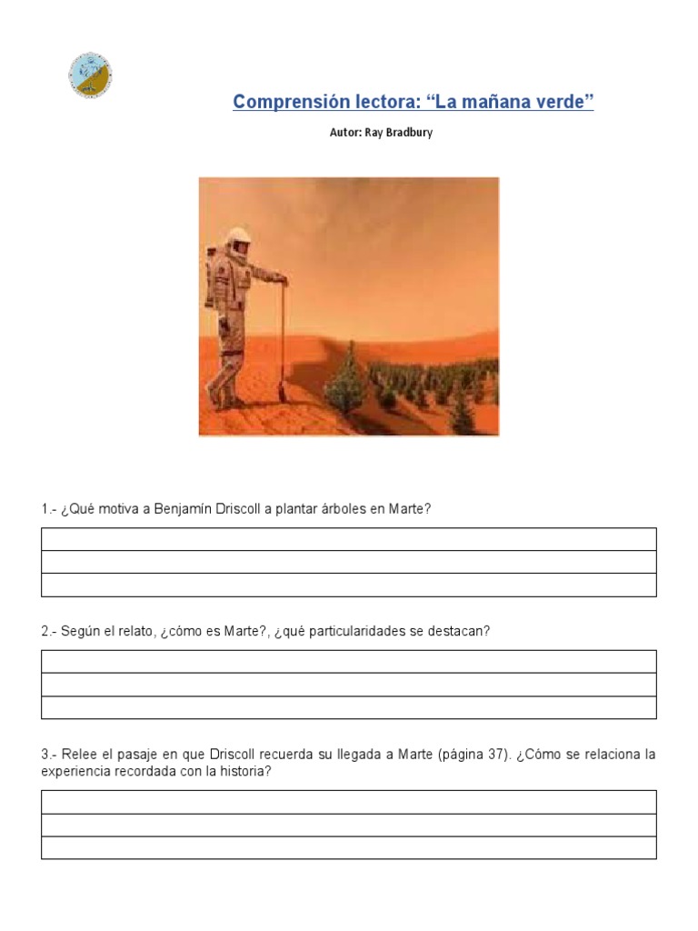 Comprensión Lectora "La Mañana Verde" | PDF | Marte