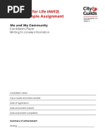 Entry 2 Writing Exam Sample Paper | PDF | Cognition | Learning