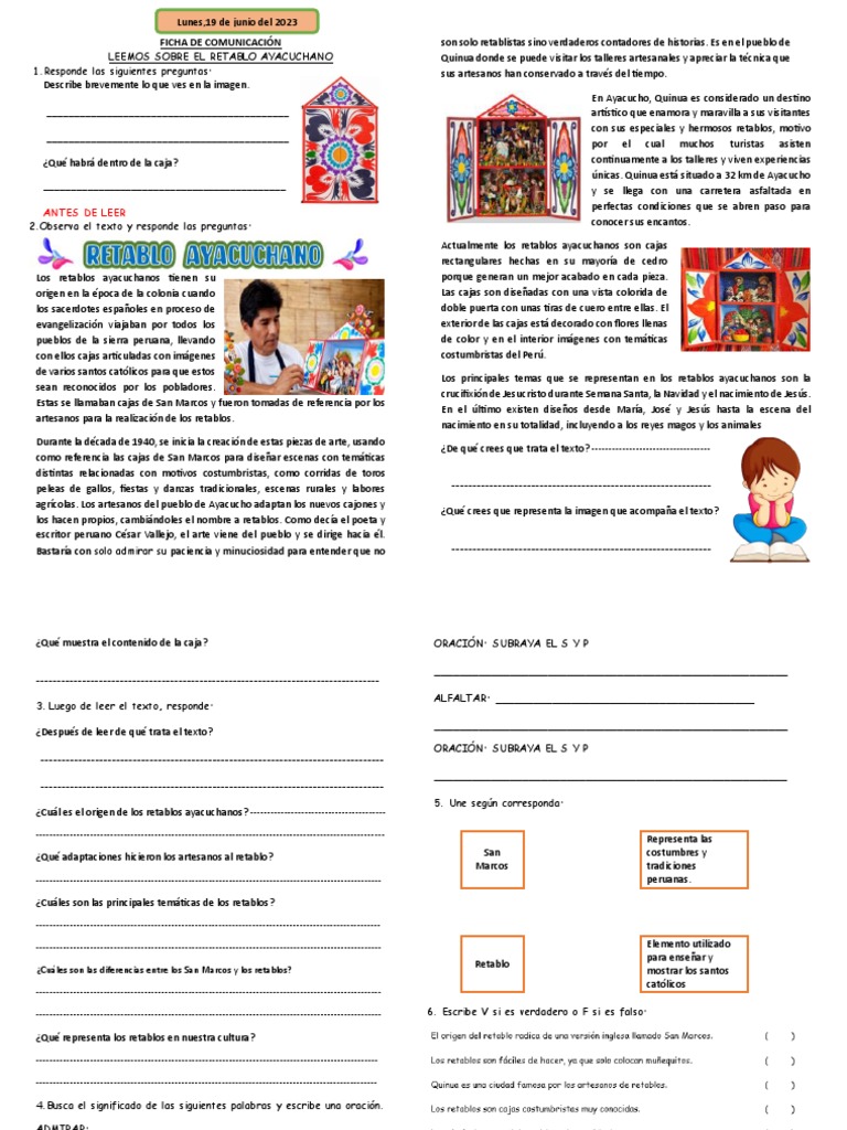 Ficha El Retablo Ayacuchano | PDF