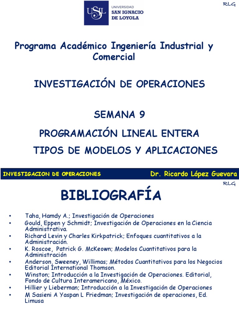 Programacion Lineal Entera - PL Binaria | PDF | Programación lineal ...