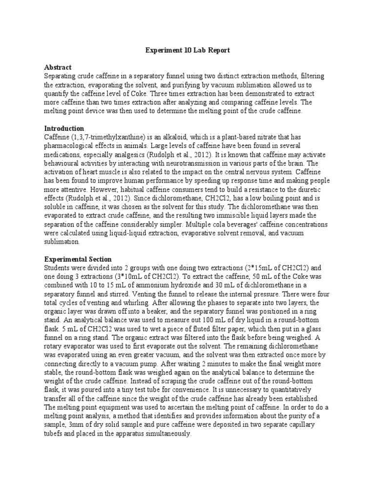 Experiment 10 Lab Report | PDF