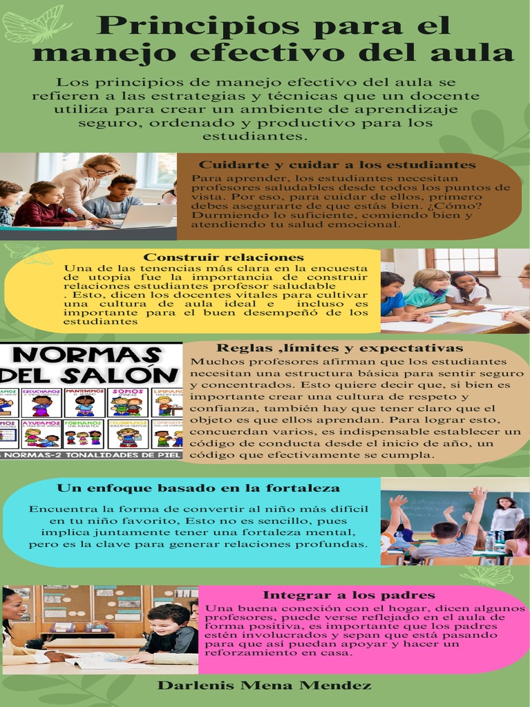 Infografía Sobre Los Pricipios para El Manejo Efectivo Del Aula | PDF ...