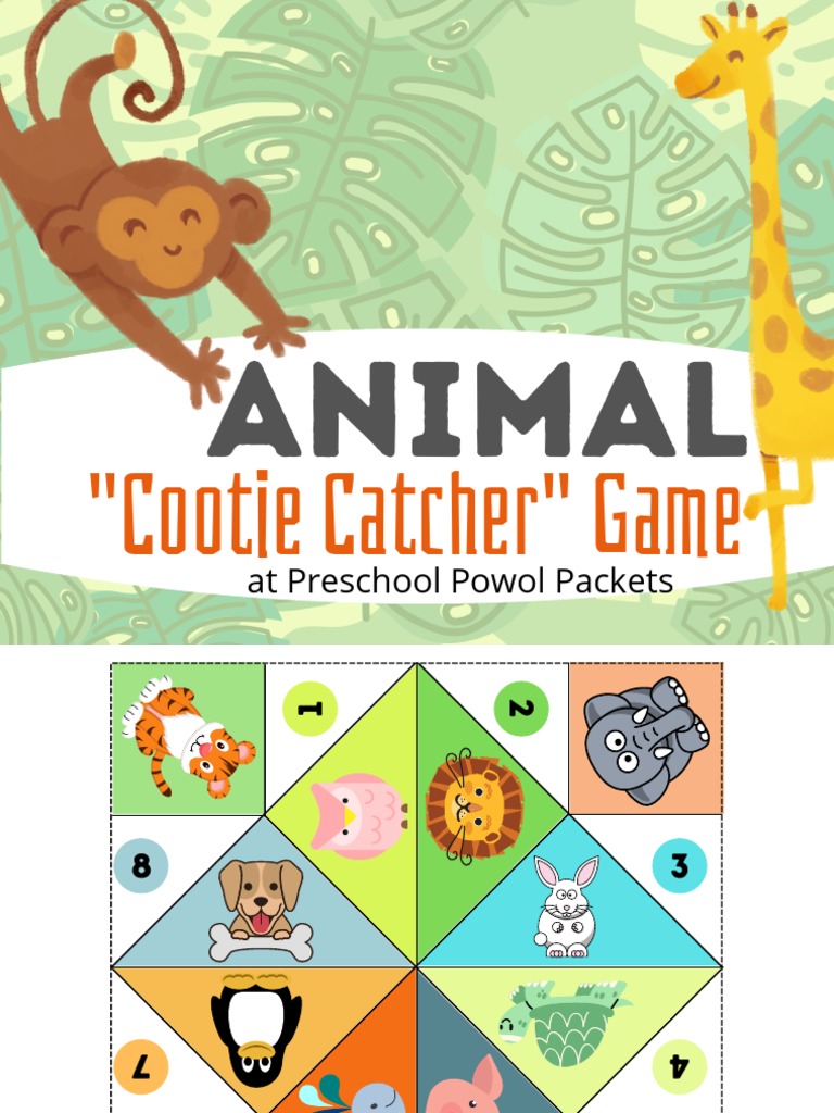 Animal Cootie Catcher Instructions | PDF