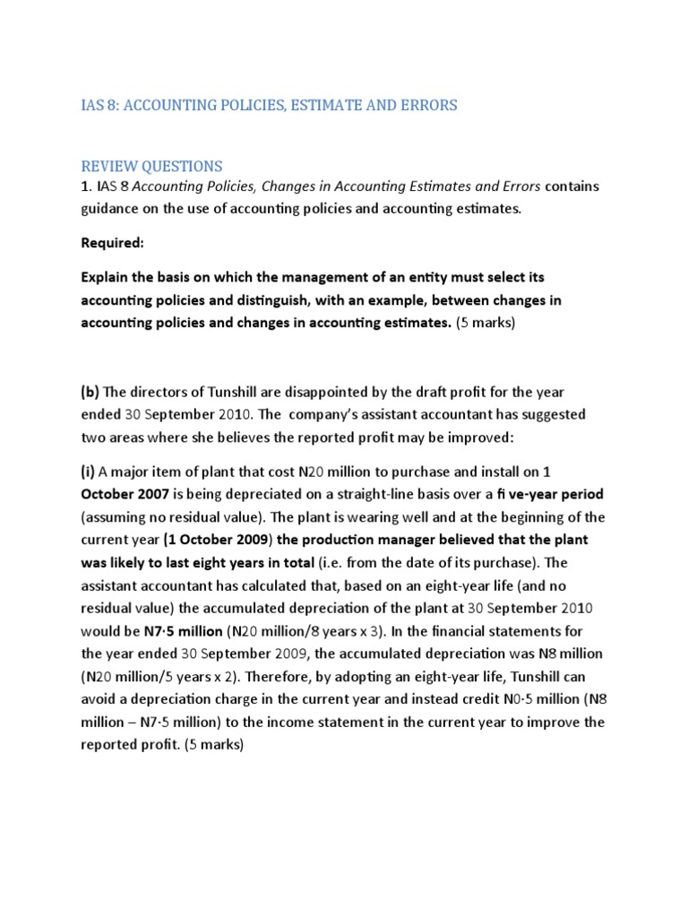Ias 8 Accounting Policies | PDF | International Financial Reporting ...