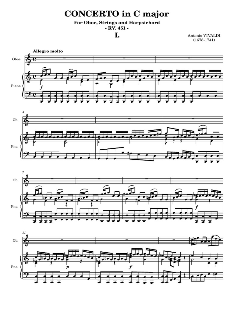 A. Vivaldi - CONCERTO in C Major | PDF