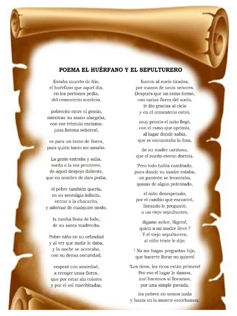 El Huerfano y El Sepulturero | PDF