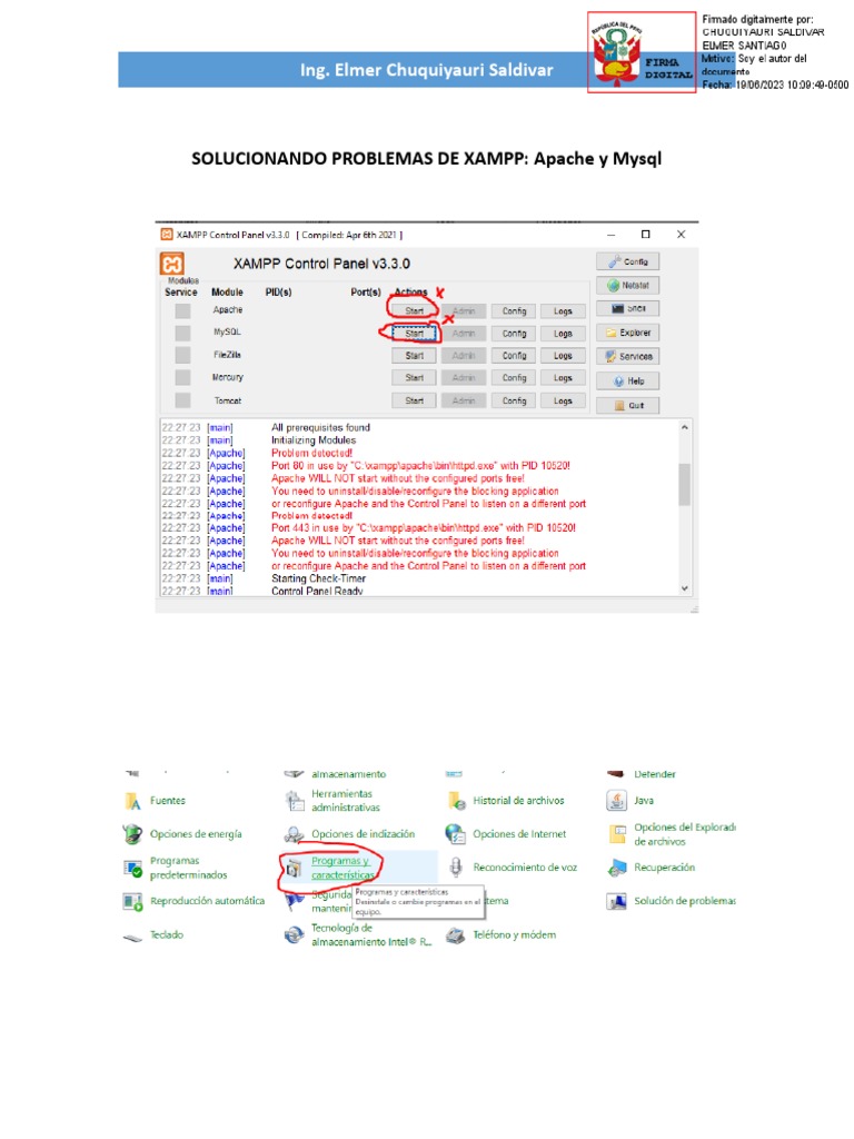 Solucionando Probelas de XAMPP y Mysql (R) | PDF