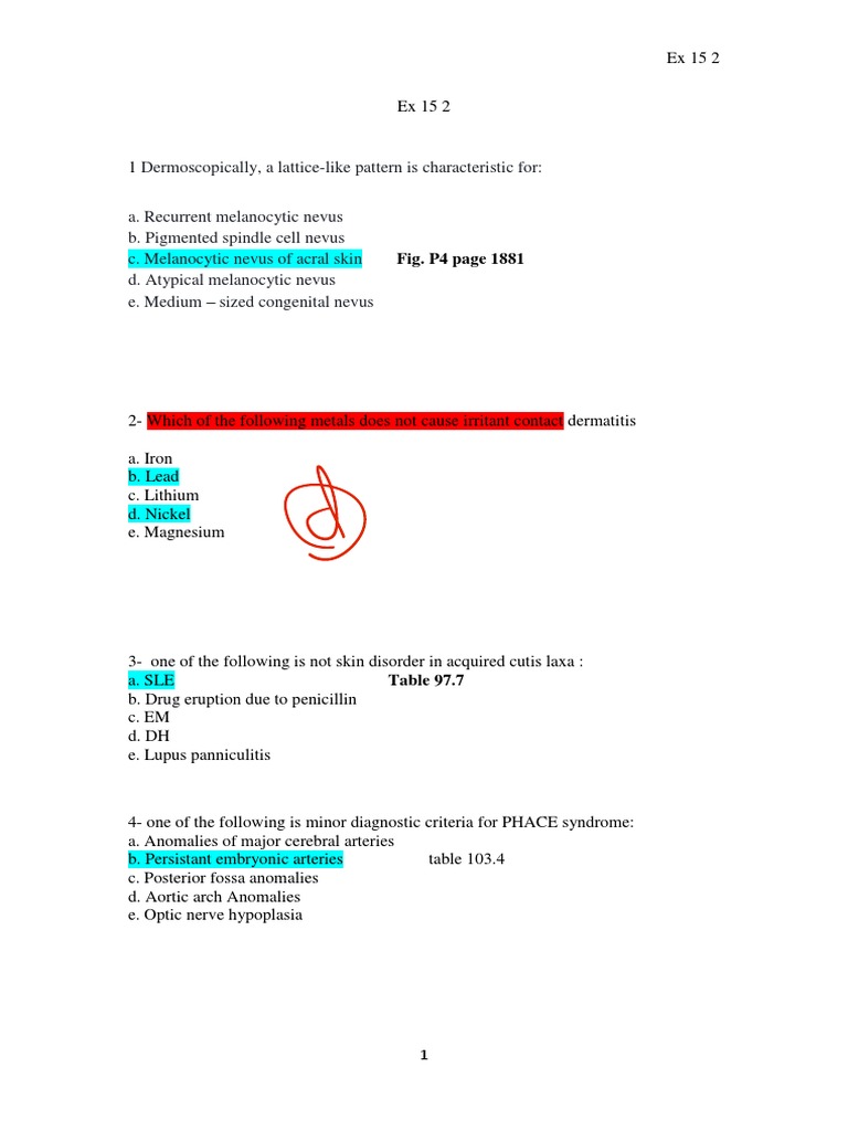 Ex 15 2 | PDF | Immune System | Metastasis