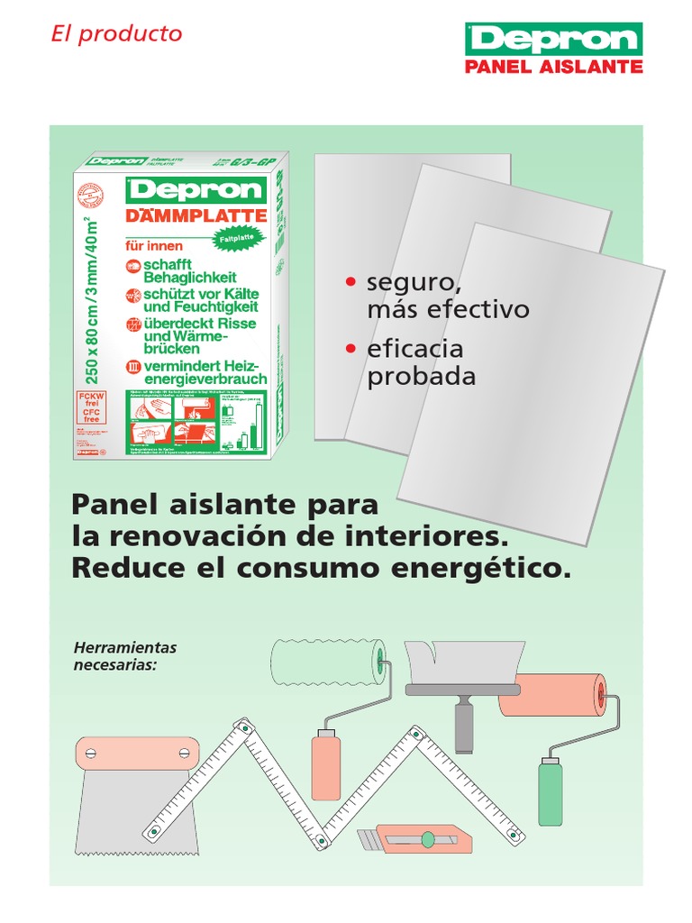 Catalogo Panel Aislante Depron | PDF | Aislamiento térmico | Adhesivo