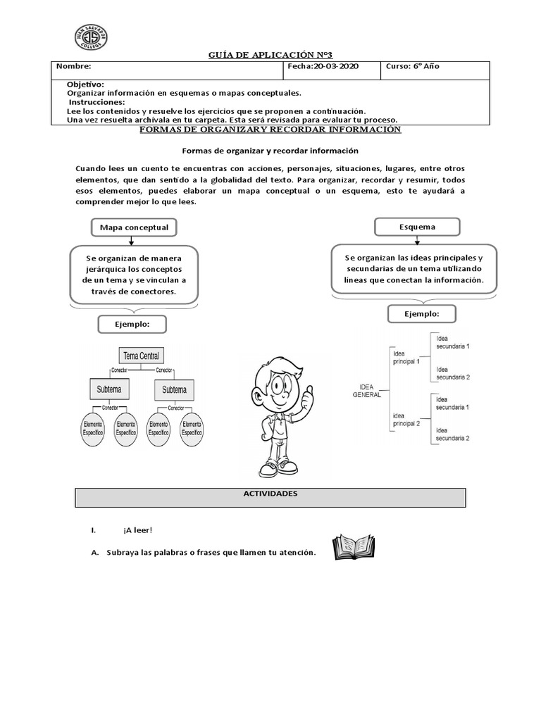 6° Guía N°3 Como Organizar Información | PDF