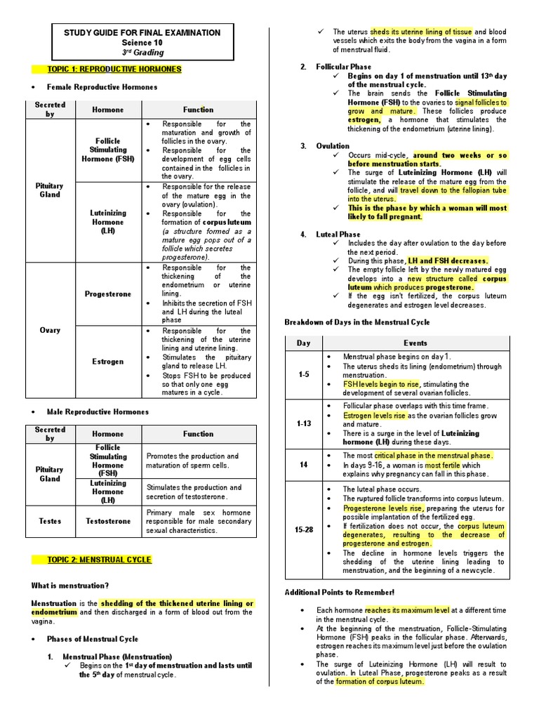 3rd Grading Science 10 Study Guide | PDF