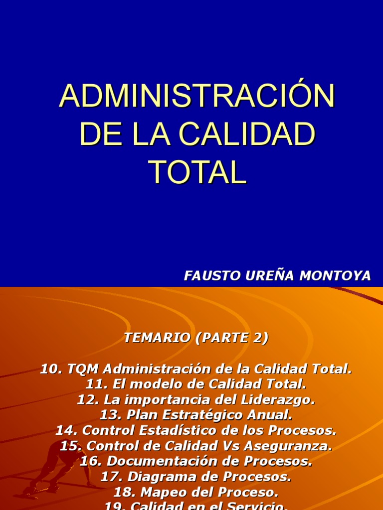 Administración de La Calidad Total | Descargar gratis PDF | Calidad (comercial) | Presupuesto